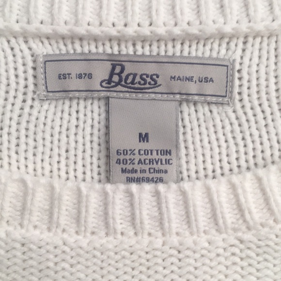 Bass | Sweaters | Bass Sweater With Black And White Plaid Flannel Trim ...